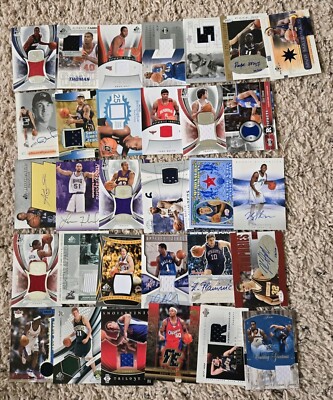 176 card NBA Basketball JERSEY AUTO STAR INSERT RC lot- 31 cards jersey ...
