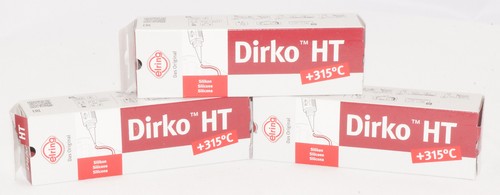 3 Pack Elring Dirko HT Sealant Red to 315 Degree 70ml Silicone Engine ...