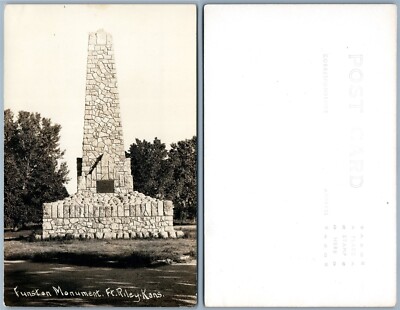 CAMP FUNSTON MONUMENT FT.RILEY KS VINTAGE REAL PHOTO POSTCARD RPPC | eBay