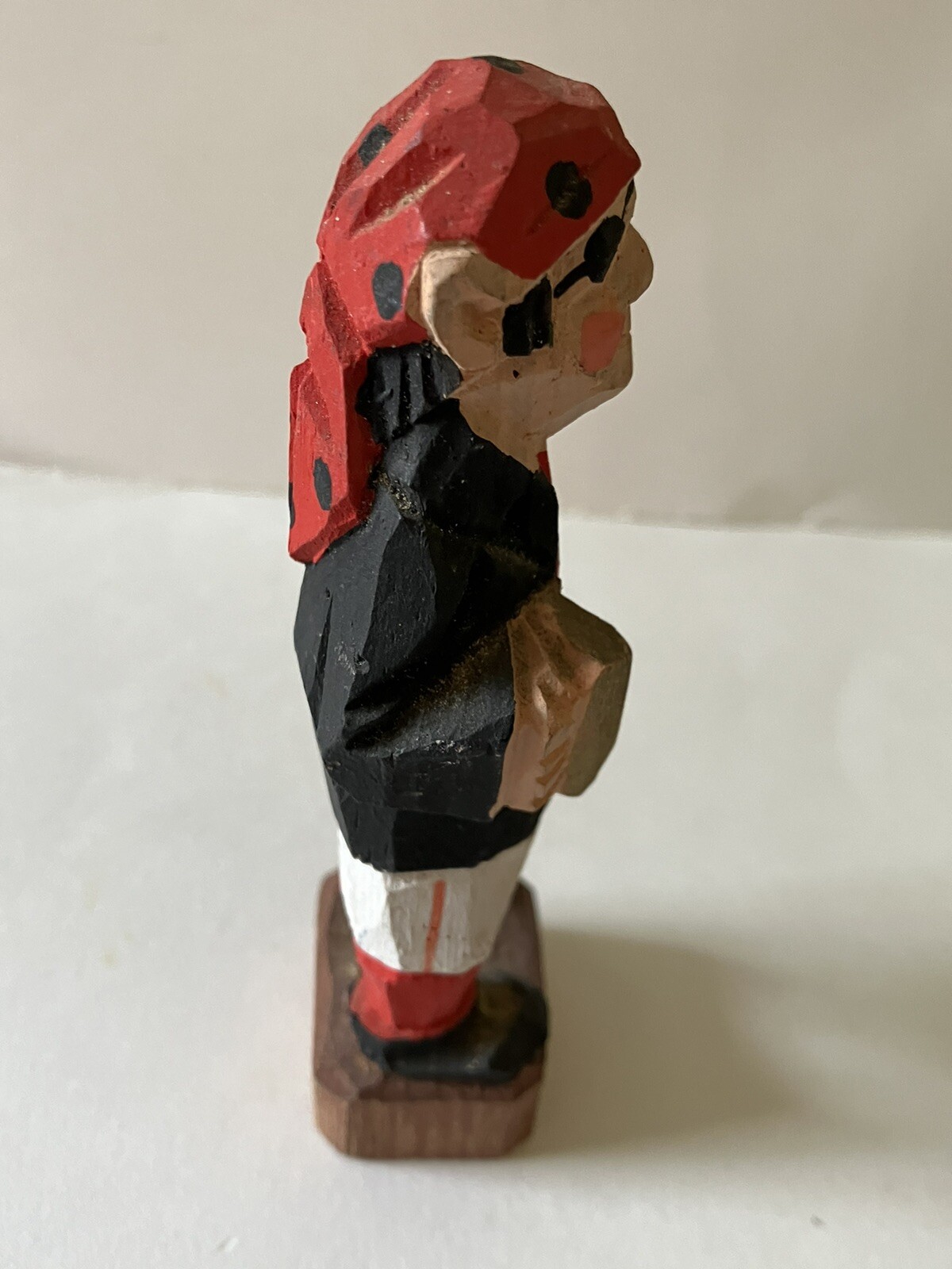 Wooden Carved Fisherman Figurine Sailor Mariner Nautical Peg Leg Sailor ...