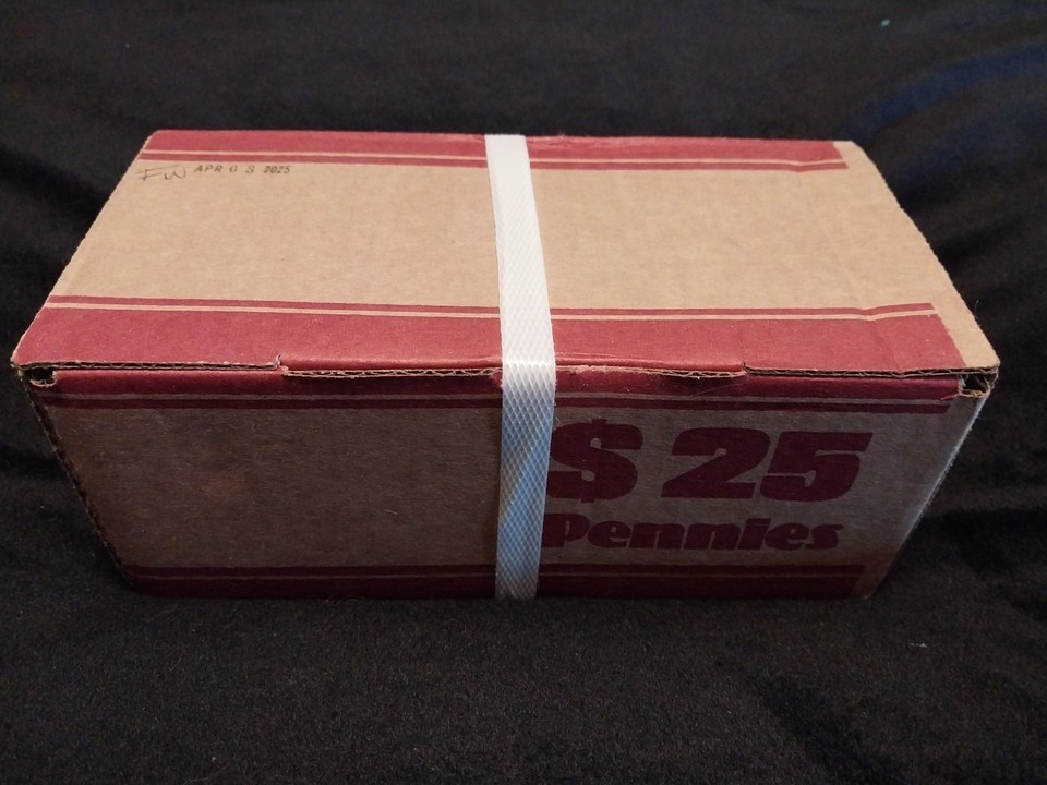 Sealed Bank Box of Circulated Pennies. Find Wheats, Errors, Varieties ...