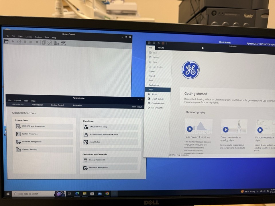 2020 Cytiva GE ÄKTA Avant 25 FPLC System + Unicorn Software 7.5 +PC+60d ...