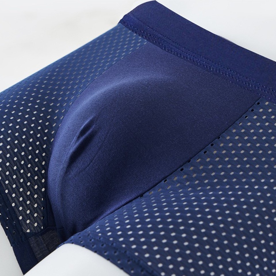 Men's Comfortable Quick Dry Underwear Solid Color Boxer Briefs with ...