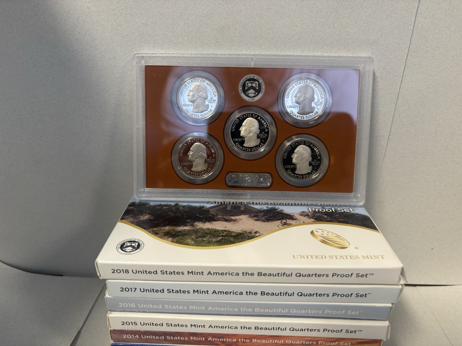 Lot Of 8 U.S. Mint America the Beautiful Quarters Proof Sets | eBay