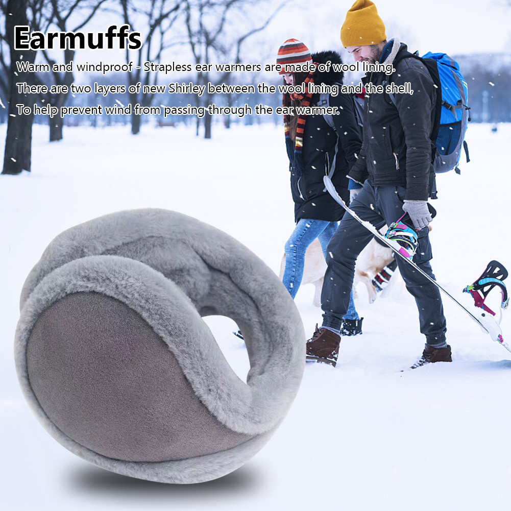 Fleece Ear Muffs Soft Unisex Ear Cover Cold Protection Autumn Winter ...