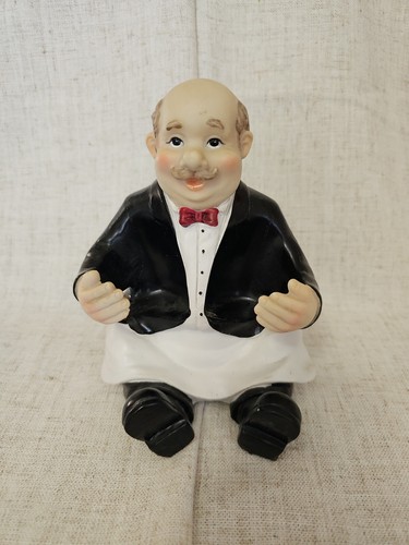 DWK Sitting Butler Waiter Chef Salt And Pepper Shakers Holder | eBay