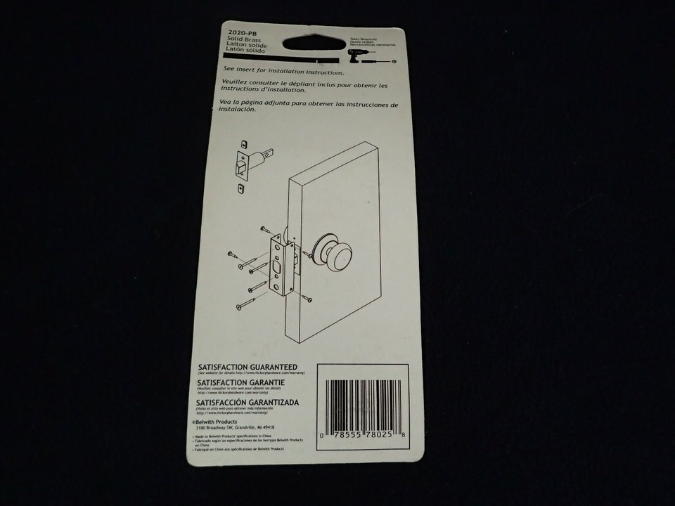 First Watch Door Edge Guard Fits 1 3/4 inch doors Solid Brass New in ...