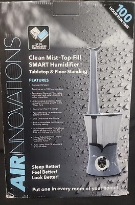 Air Innovations Clean Mist MH-901D Tank Smart Humidifier Platinum Black ...