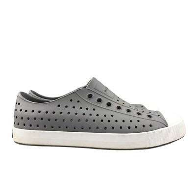 Native Unisex Size 6M 8W Jefferson Grey White Closed Toe Perforated ...