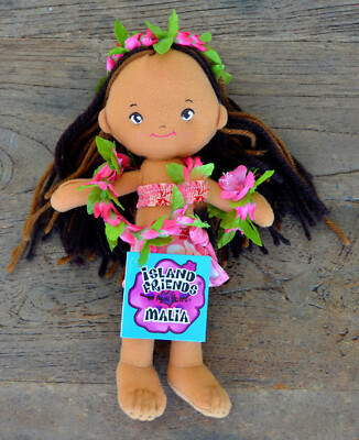 8.5" Malia Soft Plush Hawaiian Hula Girl Doll by Island Friends - Brand ...