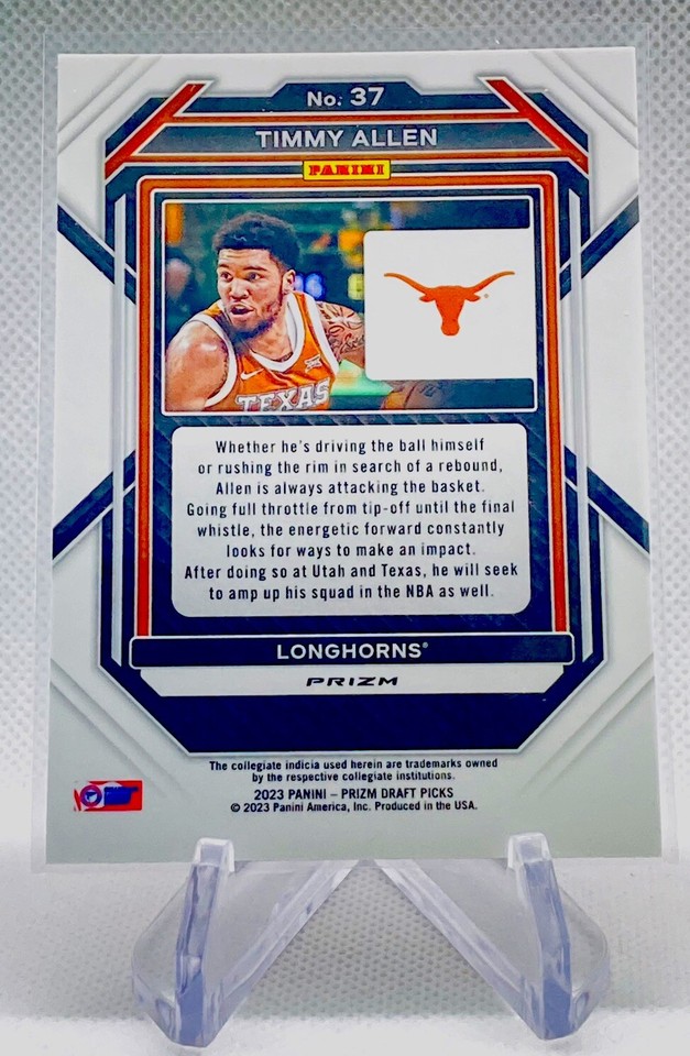 2023-24 Panini Prizm Draft Picks Timmy Allen Red Ice Prizm RC #37 ...