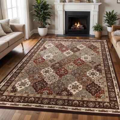 Palmyra Traditional Floral Medallion Indoor Area Rugs Or Runner Rug or ...