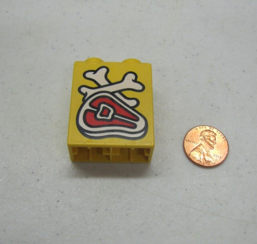 Rare Lego Duplo MEAT BONES FOOD for ZOO Lions SPECIALTY PRINTED BLOCK ...