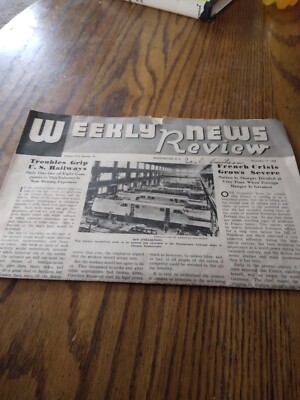 Weekly News Review November 14, 1938 Washington D C Newspaper | eBay