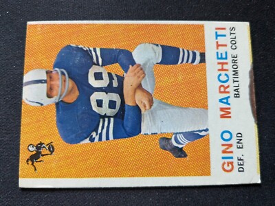 1959 Topps Football Card # 109 Gino Marchetti (HOF) - Baltimore Colts ...