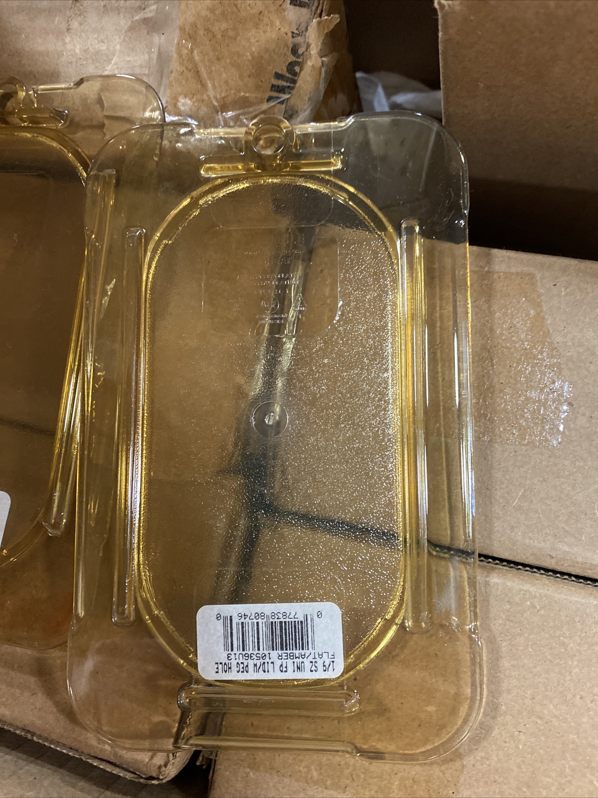 1/9sz Uni Fp Lid/w Peg Hole Carlisle Flat/clear USA Restaurant ...