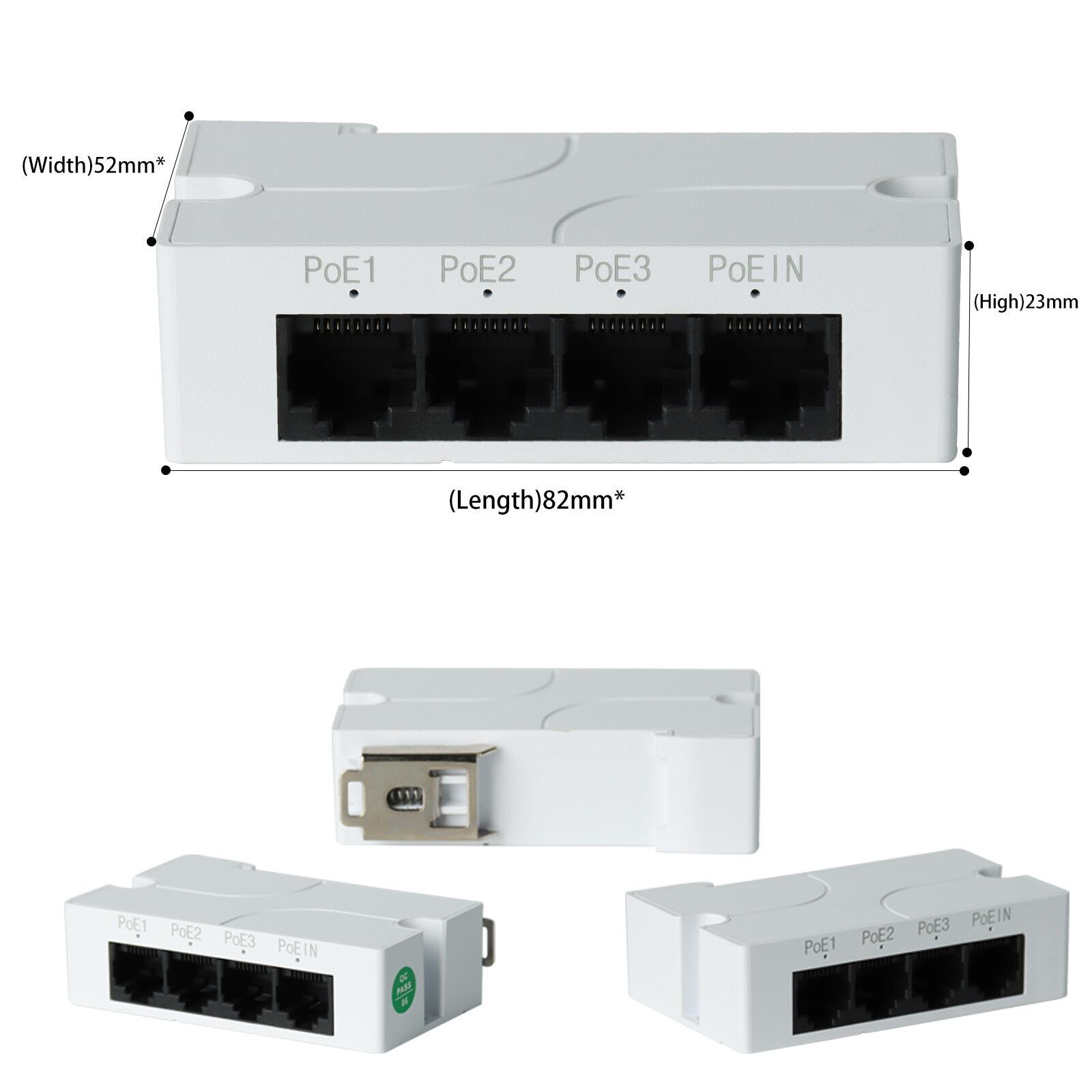 1 to 3 Port Passive POE Extender for Switch NVR CCTV IP Camera IEEE802 ...