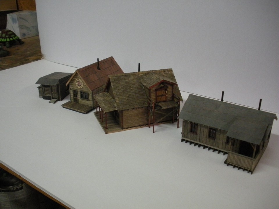 Four HO Scale Structures - Scratch Built | eBay