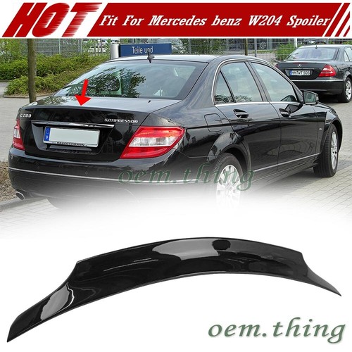 13 Fit For Mercedes benz W204 C Sedan X Look Rear Boot Trunk Spoiler ...
