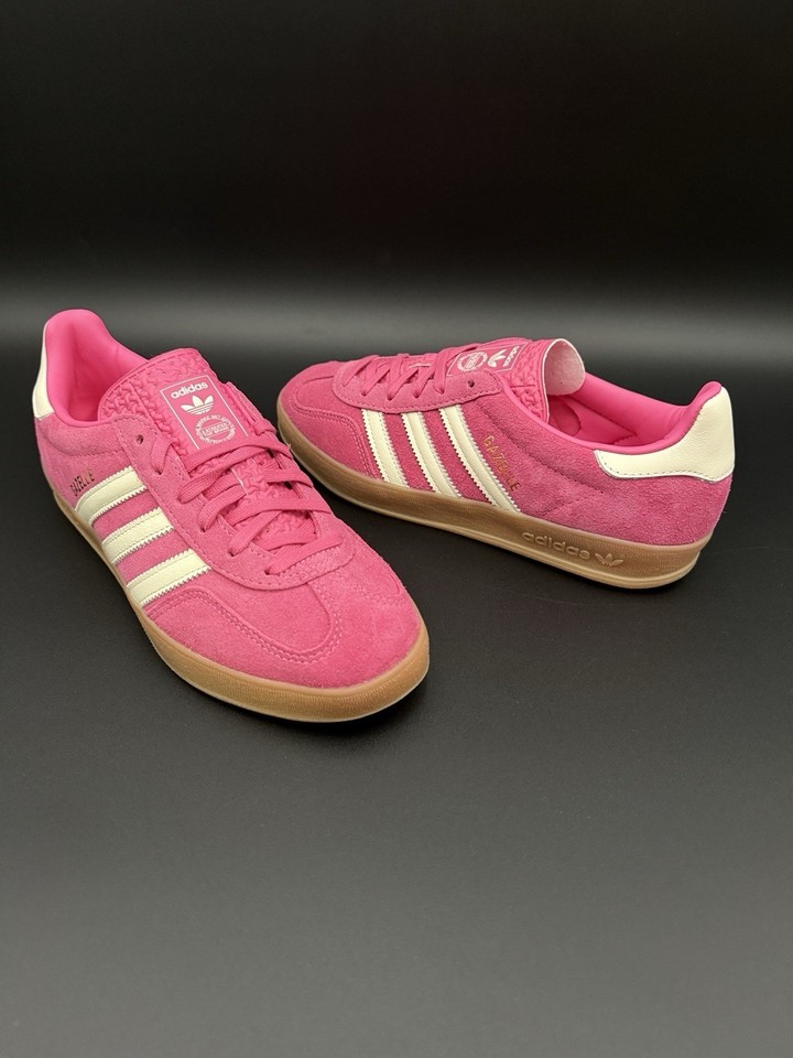 Adidas Originals Gazelle Indoor Women Sneakers Pink White Gum Suede ...