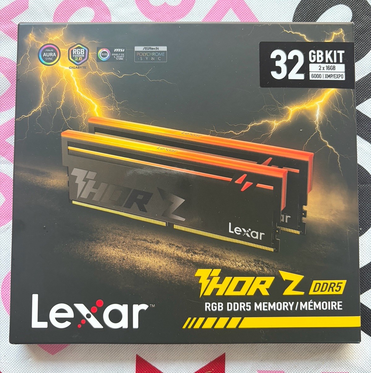 NEW Lexar Thor Z Series RGB DDR5 RAM 32GB Kit (2x16GB) 6000 MHz Gaming ...