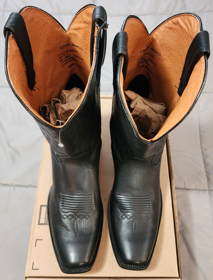 Cody James® Men's (SIZE 12 D) 12" Western Boots - Square Toe in Black ...