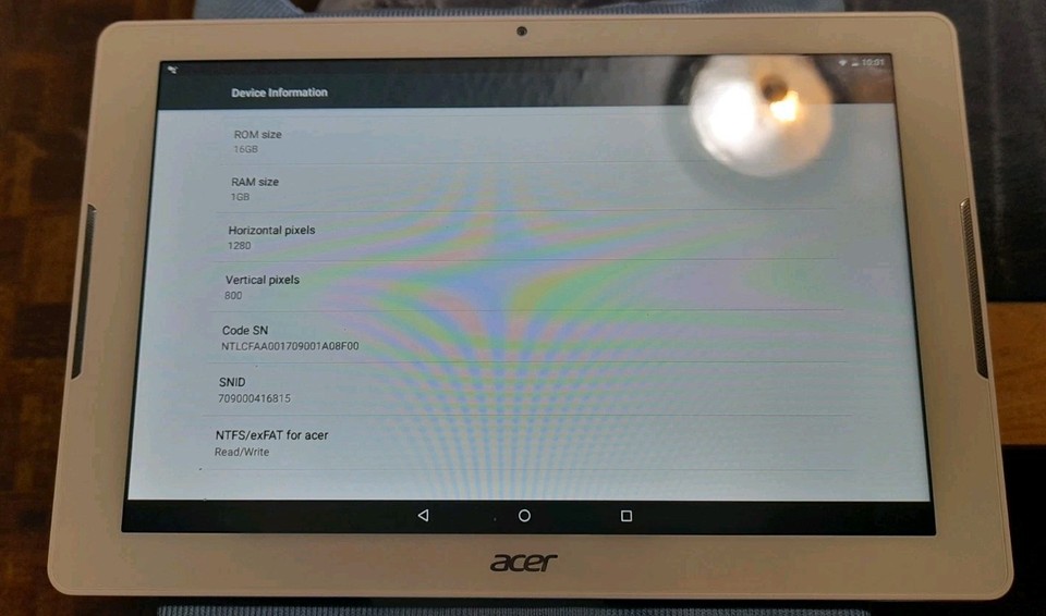 Acer Iconia One 10 White Android Tablet 10.1'' | eBay