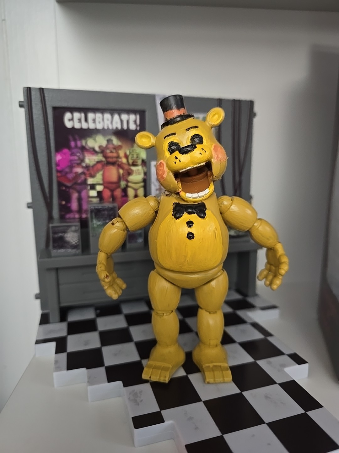 Custom FNaf Golden Toy Freddy (Hoax) Figure Jazwares - ONLY FIGURE NO ...