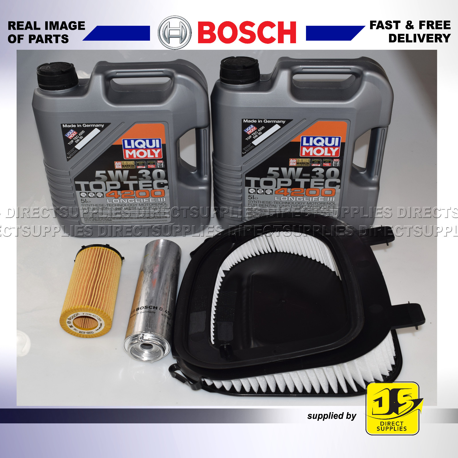 BOSCH SERVICE KIT BMW X5 (E70) 30d 40d FILTERS AIR OIL FUEL 2010-2013 ...