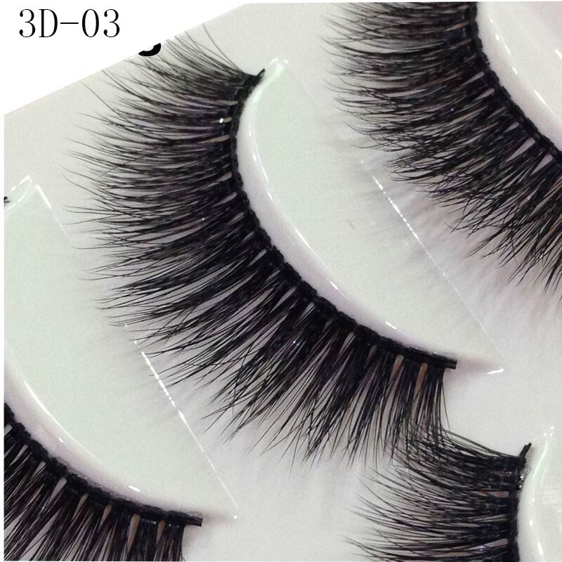 NEW 5 Pair 3D Mink False Eyelashes Wispy Cross Long Thick Soft Fake Eye ...