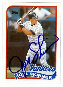 Joel Skinner autographed baseball card (New York Yankees) 1989 Topps ...