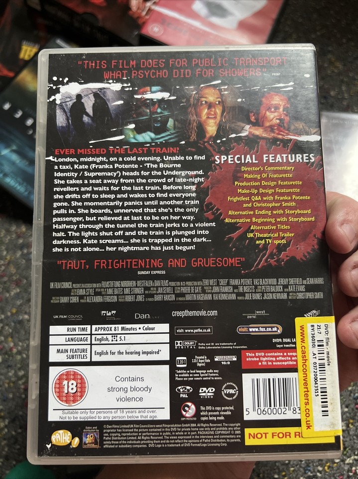 Creep (DVD, 2014) horror Rare. VGC. Sean Harris | eBay