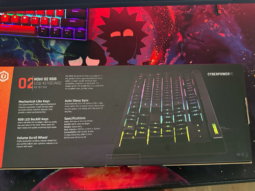 CyberpowerPC Nohi 02 RGB USB Wired Gaming Keyboard KB-161-104 for sale ...