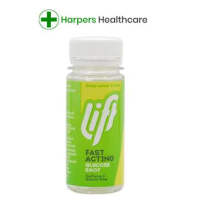 LIFT Fast-Acting Glucose Energy Juice Shots LEMON & LIME X6 60ml ...