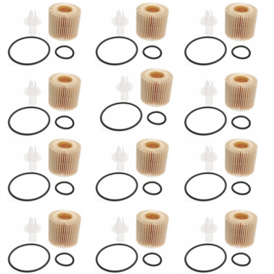 12Pcs Engine Oil Filter For TOYOTA LEXUS PONTIAC CH10358 04152-YZZA6 ...