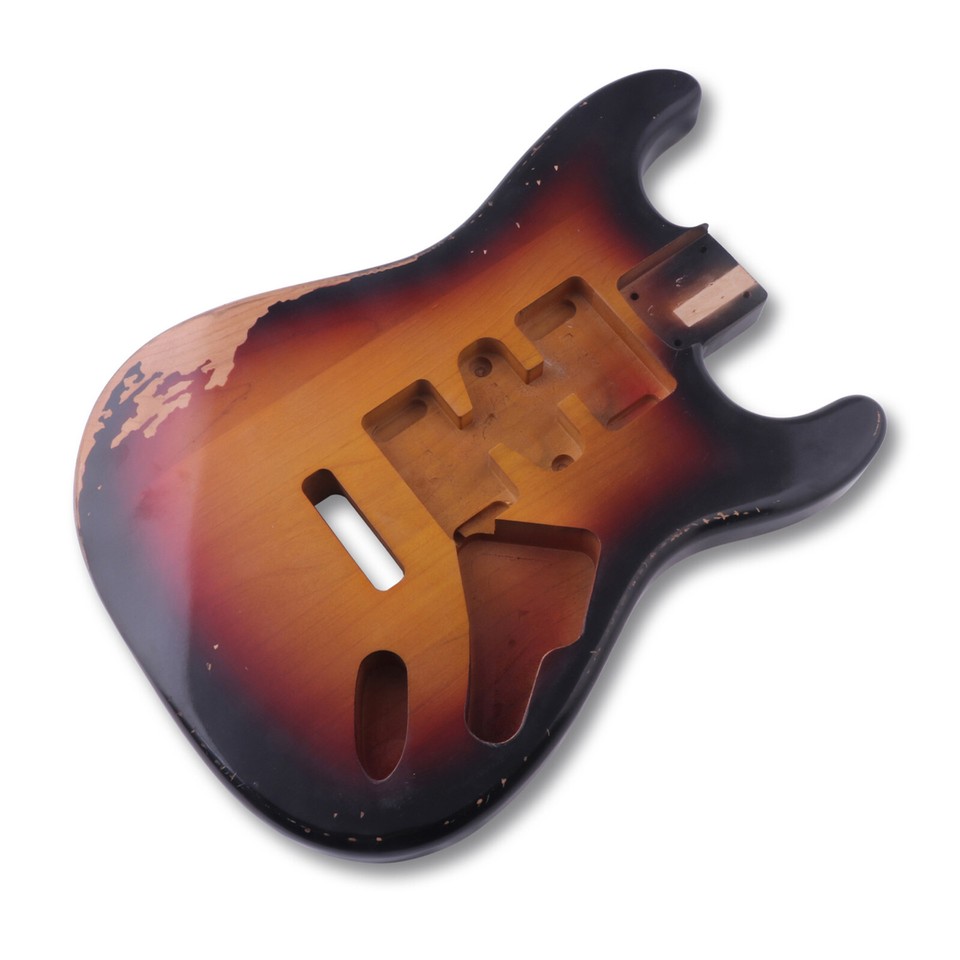 Relic DIY Electric Guitar Body Nitro Top Alder Wood ST Style HSH 3 Tone ...