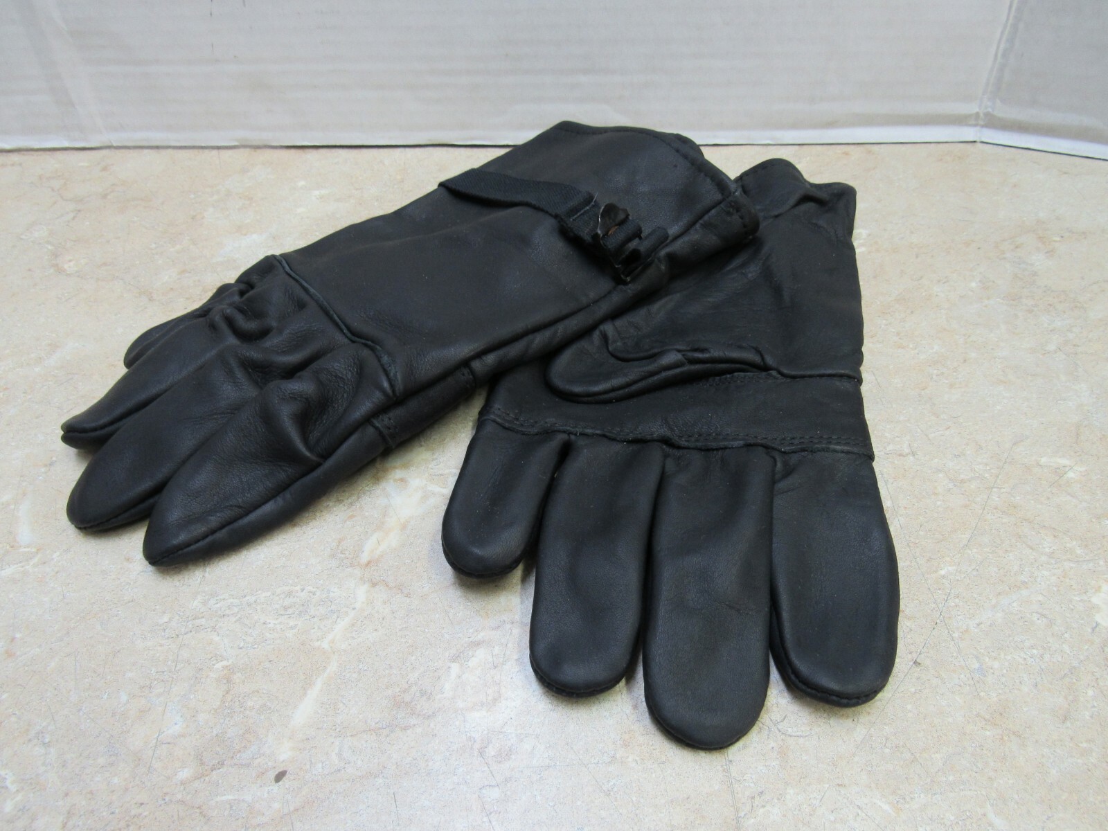 US GI Black Leather D3A Gloves Shell Military Light Duty 1997 Dated ...