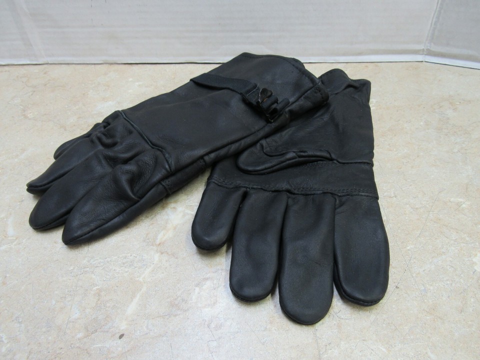 US GI Black Leather D3A Gloves Shell Military Light Duty 1997 Dated ...