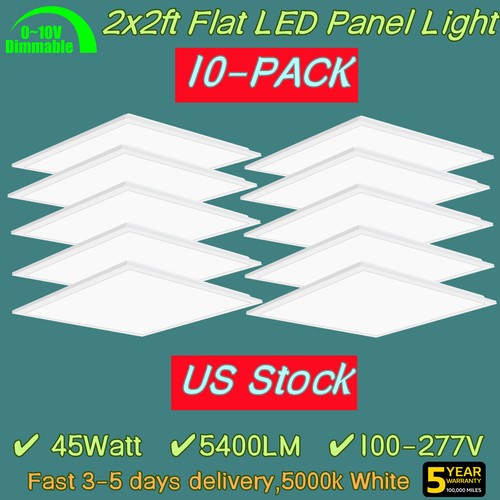 2-20Pcs 2x2 Ft LED Panel Light Drop Ceiling Flat Panel Recessed Troffer ...