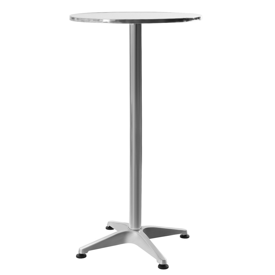 Round Cocktail Bar Table Metal Base Tall Bistro Pub Table Adjustable ...