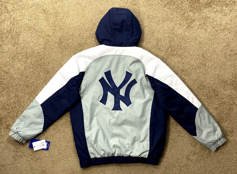 Yankees Jacket New York Starter Hooded Half Zip Pullover Jacket S M XL ...