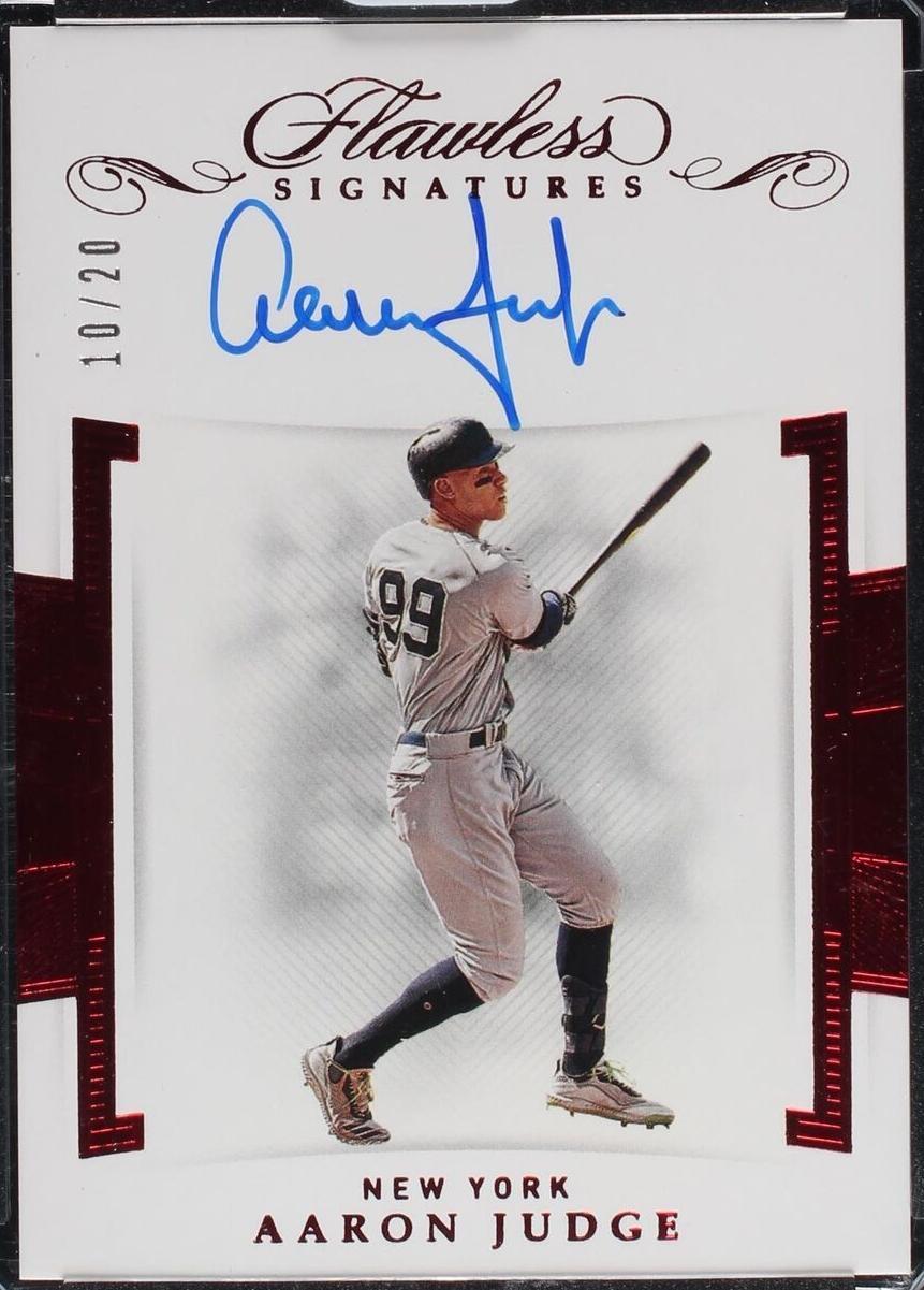2020 Panini Flawless - Flawless Signatures Aaron Judge #FS-AJ Ruby /20 ...