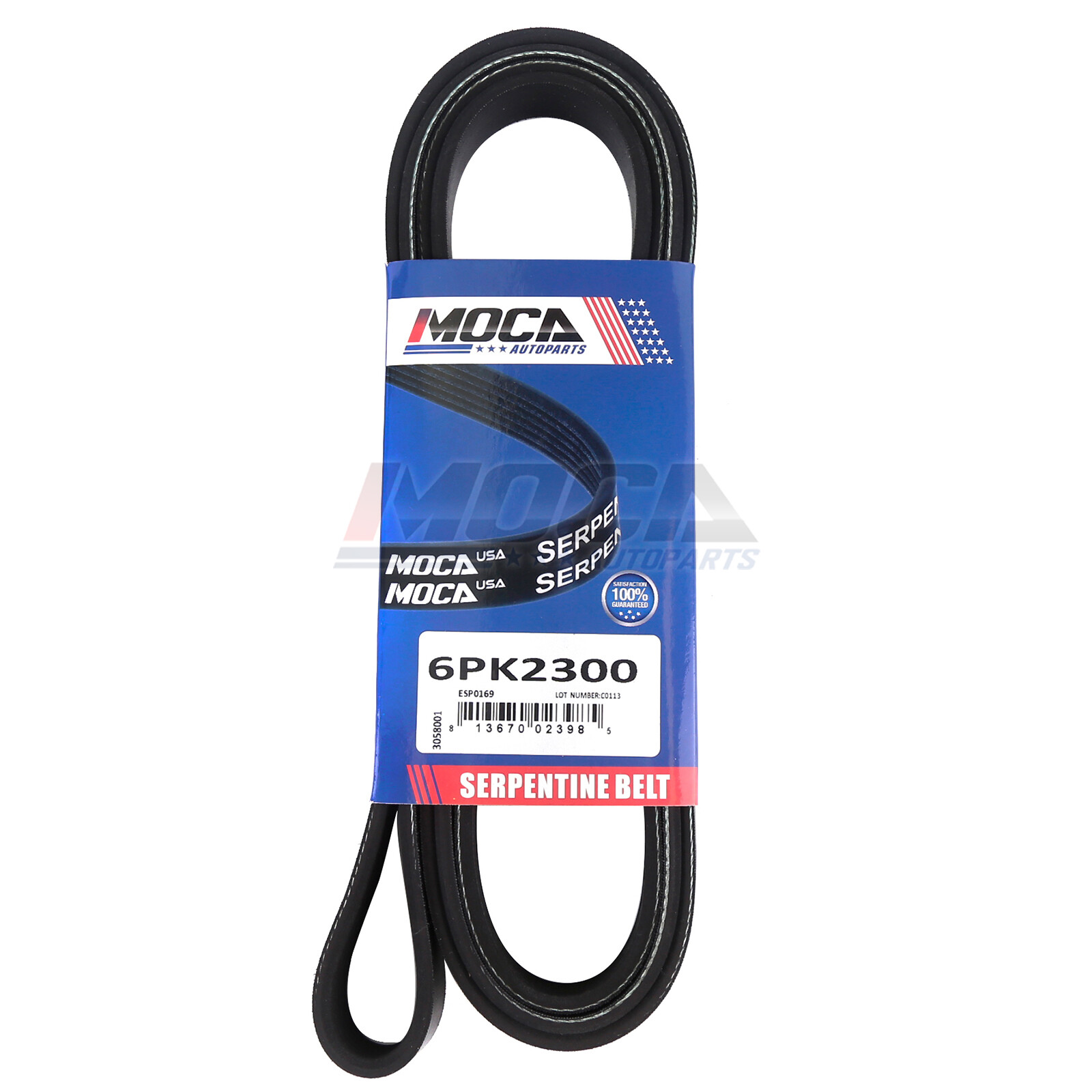 Serpentine Belt for 87-09 Buick Ford GMC Chevrolet Pontiac Saab 6PK2300 ...