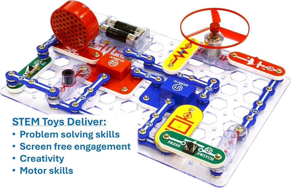 STEM Educational Toy 100 Electronics Exploration Kit Circuit Board for ...