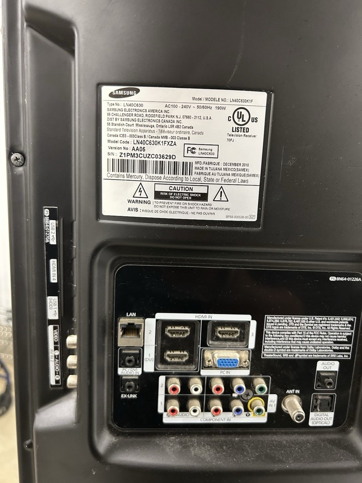 Samsung LN40C630K1F LED/LCD TV | eBay