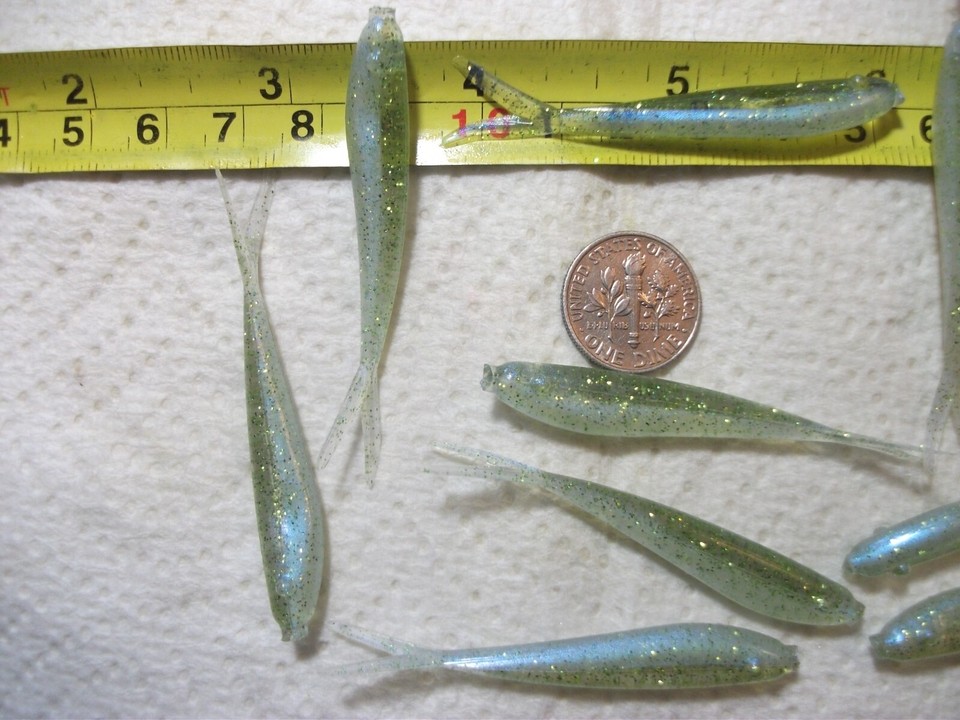 70-2 1/4"-CRAPPIE-PANFISH-SCENT-MINNOWS-JIG-GRUBS-drop shot-split tails ...