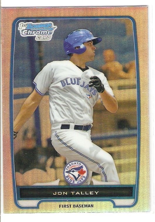 JON TALLEY ROOKIE REFRACTOR 2012 BOWMAN CHROME 133 TORONTO BLUE JAYS | eBay