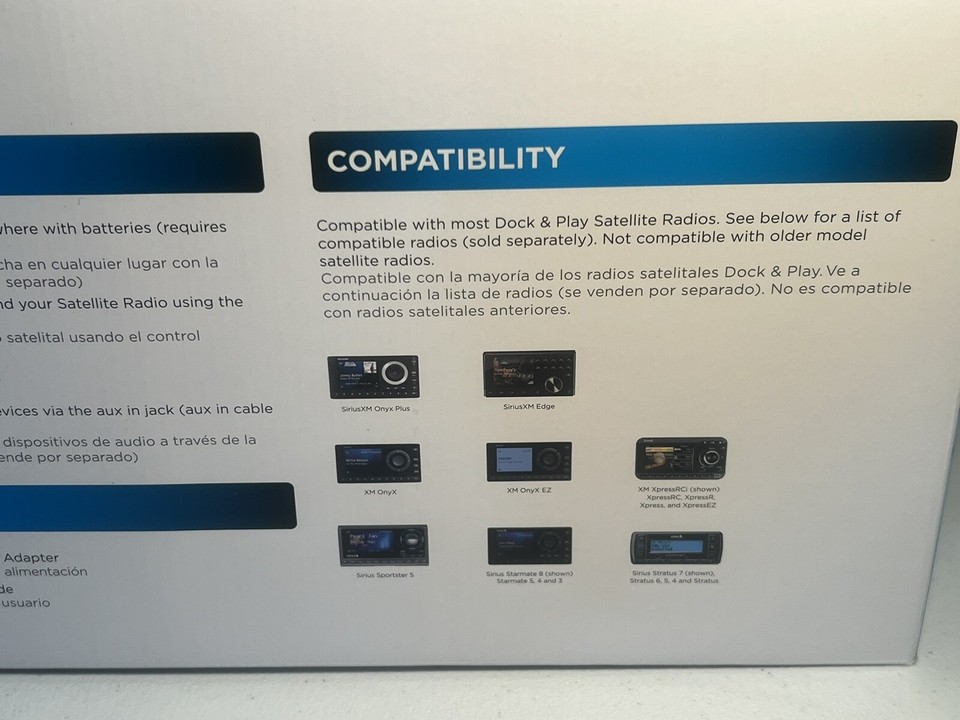 SiriusXM SXSD2 Boombox Onyx EZ XM Radio Receiver Power Supply Antenna ...