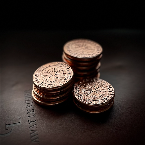 VIKING RUNIC COMPASS - (2 Sided) Graphite Coin Mold | eBay