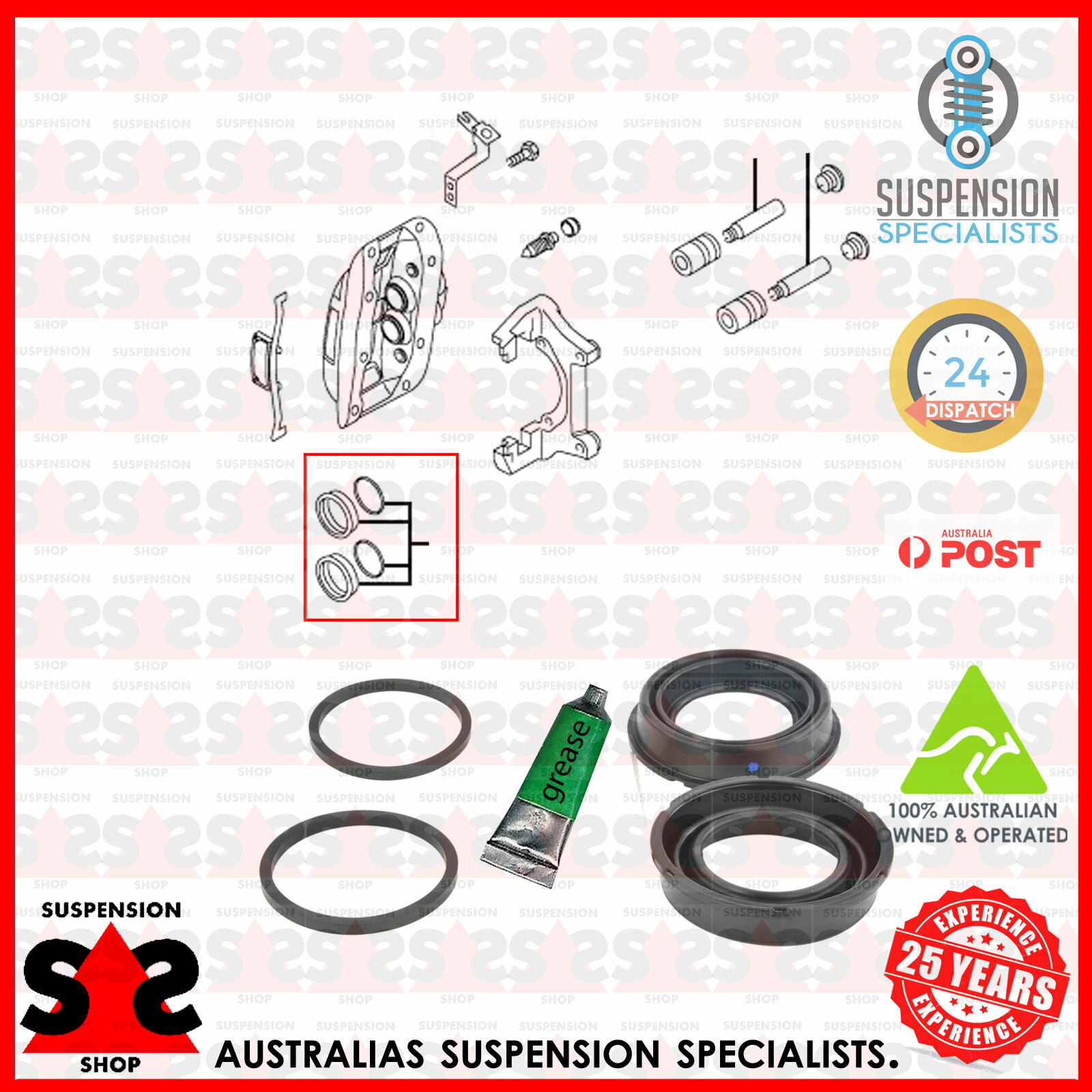Front Axle Repair Kit, Brake Caliper Suit VOLVO Xc90 I (275) T6 AWD ...